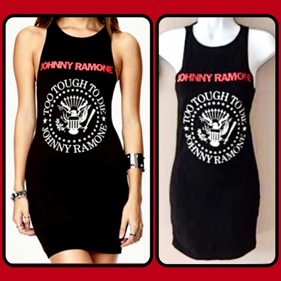 Hot Topic | Dresses | Hot Topic Ramones Sexy Punk Sleeveless Black ...